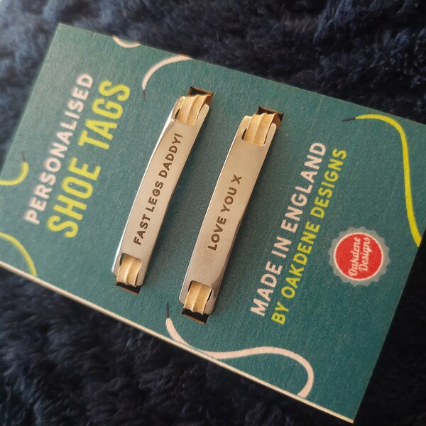 Personalised Metal Shoe Tags - Etsy UK