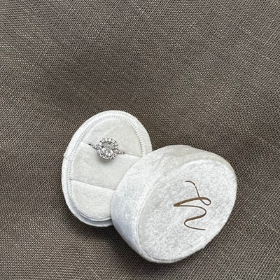 VELVET RING Box, Wedding Rings Box, French Ring Box, Vintage Velvet ...