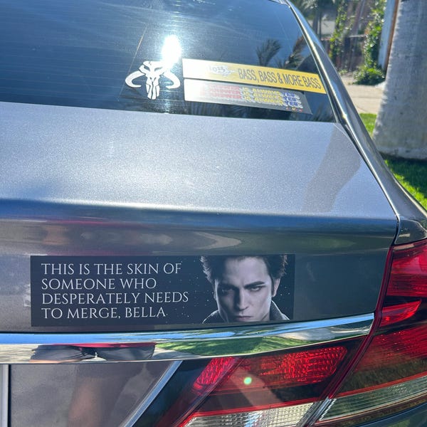 Funny Twilight Bumper Sticker, Unhinged Bumper Sticker, Funny Bumper ...