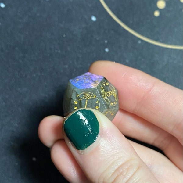 Full Set Labradorite Polyhedral Dice Set Set Warlock Style - Dungeons ...