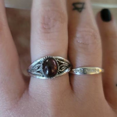 Strawberry Quartz Nature Inspired Snake Ring, Sterling Silver Snake ...