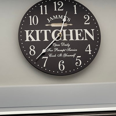 Personalized Kitchen Wall Clock White Kitchen Clock - Etsy