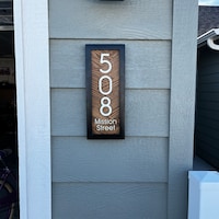 Square House Address Sign, Horizontal or Vertical Shapes With Street or ...