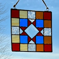 PATTERN • Geometric Quilted Square Stained Glass Pattern (works With ...