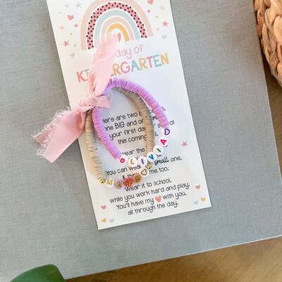 First Day of School Bracelet PRINTABLE Instant Download Back - Etsy