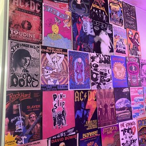 530PCS Vintage Concert Poster, Retro Band Poster, Classic Rock Posters ...