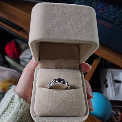 Twig Blue Sandstone Alexandrite Engagement Ring,sandstone Engagement ...