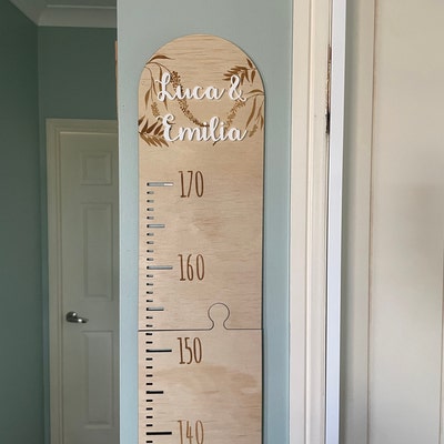 Wooden Family Height Chart Growth Chart Surname Height Ruler - Etsy ...