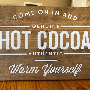 Hot Cocoa Sign Hot Cocoa Bar Sign Hot Chocolate Bar Wood Signs ...