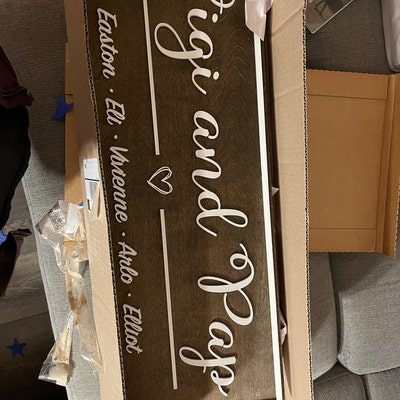 Grandparent Wooden Sign Grandchildren's Name Sign Grandparent Gift Sign ...