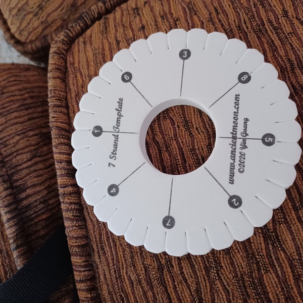 Two in One Small 32-slot Kumihimo Disk-4" With 7strand Template on the ...