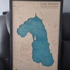 Washburn Lake Custom Wood Map Lake House Decor Lake Map - Etsy