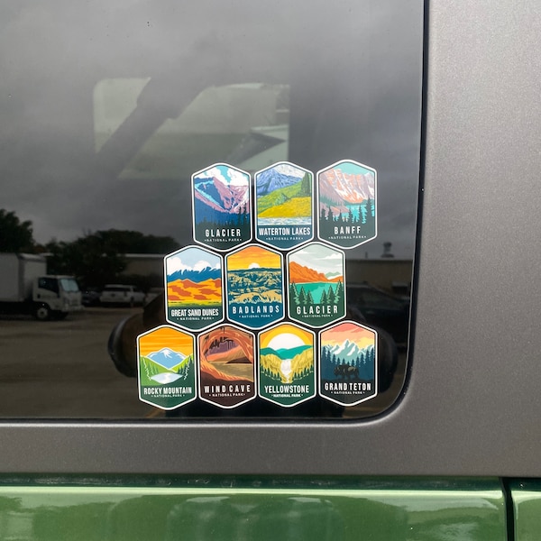 National Park Stickers: Waterproof Adventure Decals - Etsy