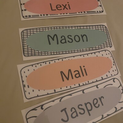 Student Name Tags, Student Labels, Classroom Labels, Boho Classroom ...
