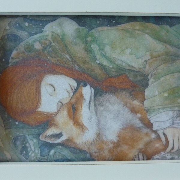 The Fox Spirit - 2 Art Prints 5"x7", Fairy Tale Art, Art Print - Etsy