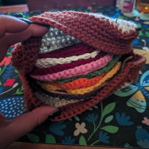 Crochet Pattern Sandwich Coaster Set Crochet Lettuce, Fried Egg ...