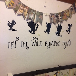 Let the Wild Rumpus Start Where the Wild Things Are Wall Decal Vinyl ...