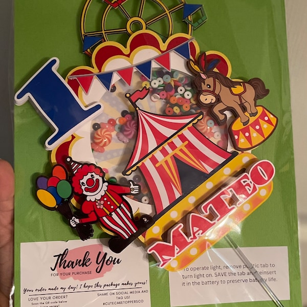 Whimsical Circus Tent Cake Topper for Birthday Parties, Carnivals, and ...