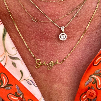 Dainty Mimi Necklace, Sterling Silver, Gold, Mimi Necklace, Gift for ...