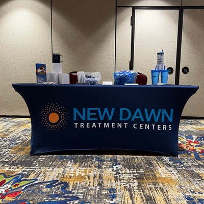 Full Color Trade Show Polyester Custom Tablecloth for Event, Craft Fair ...