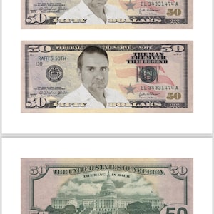 Your Face on Money for Wedding, Favors for Guests, Game Money, 100 ...