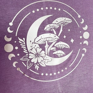 Moon and Mushrooms Svg, Round Mushroom Svg, Moon Mushroom Svg, Boho ...