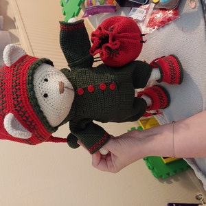 Crochet Pattern of Christmas Dwarf Rabbit Outfits With Little - Etsy