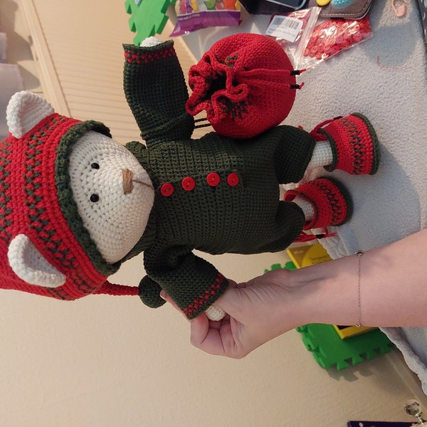 Crochet Pattern of Christmas Clothes for a Bear - Teddy. Crochet ...
