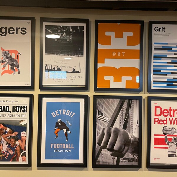 Detroit Lions Minimalist Mid Century Wall Poster *digital Download ...