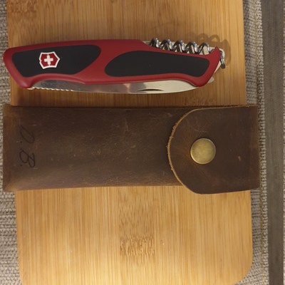 Personalized Leather Knife Sheath for Swiss Army Multitool , Belt ...