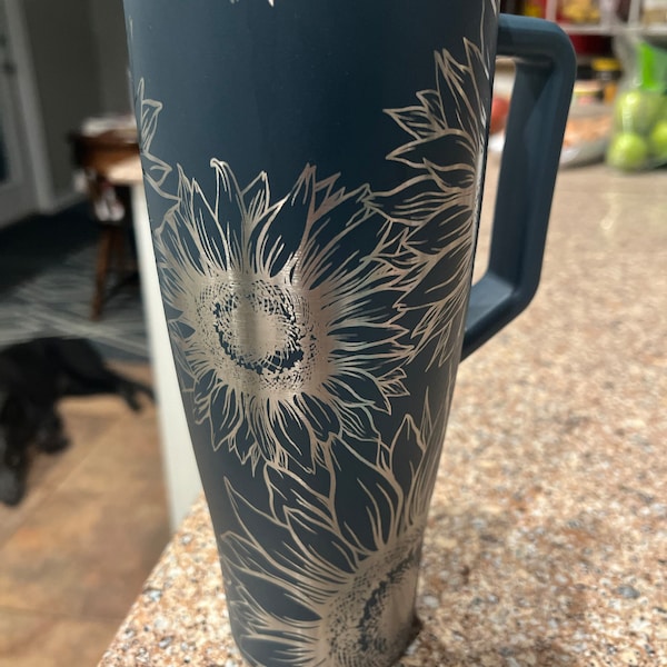 Sunflower Engraved Brumate Era Tumbler, 40oz Leakproof Tumbler With ...