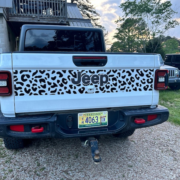 Jeep Gladiator Tailgate Decal - Cheetah / Leopard Print - Etsy