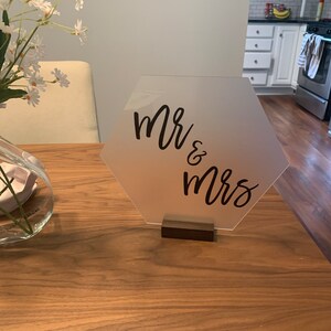 Blank Acrylic Table Number 5 Hexagon Acrylic Sign - Etsy