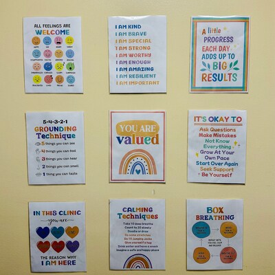 Coping Skills Poster Social Worker Office Decor School Counselor Wall ...