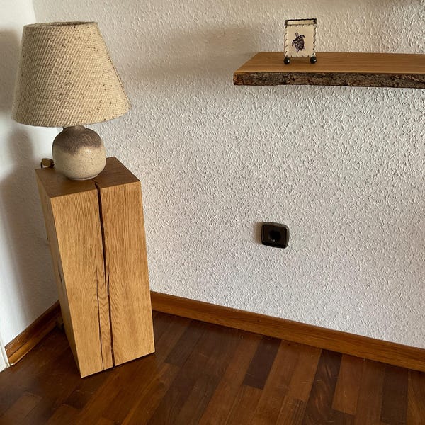 Wooden Cube Design Side Table Wood Decor Unique Gift Handmade Home ...