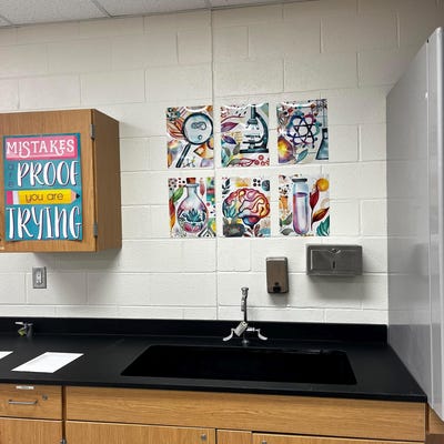 Biology Class Gallery Wall, Classroom Decor, High School Middle School ...