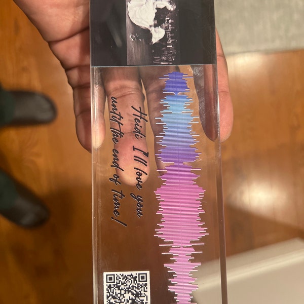 Soundwave Art QR Code | Song Plaque CUSTOM | Sound Wave With QR Code ...