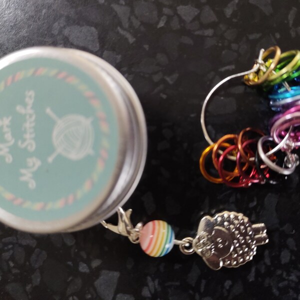 Tropical Fish Coloured Ring Knitting Row Counter Chain, Number Stitch ...