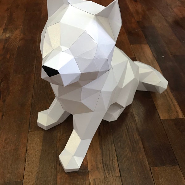 Husky Paper Model ,papercraft , DIY , Low Poly , PDF Papercraft , Husky ...