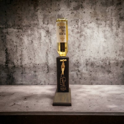 4 Units Personalized Embossed Named Wooden Whiskey Dispensers for Bar ...