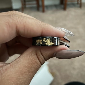 Gold Meteorite Ring, Meteorite Ring, 24K Gold, Meteor Ring, Unique Men ...