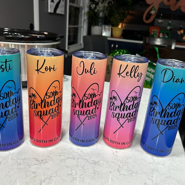 Girls Trip Vacation Tumblers, All Girls Matching Tumblers, Beach Sunset ...