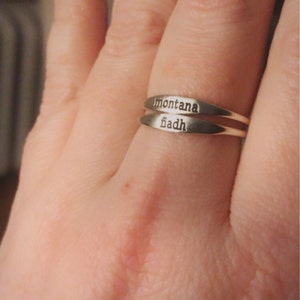 Custom Name Ring Personalized Stacking Ring Skinny - Etsy