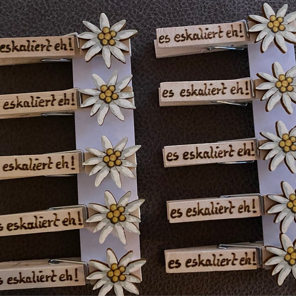 Glubbal ( Glupperl ) Edelweiß Holz + Text - Etsy.de