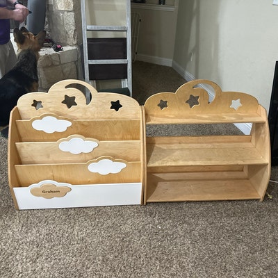 Kids Bookshelf, Montessori Bookcase, Kids Toy Storage, Nursery Bookcase ...