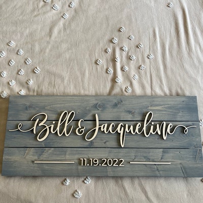 First Name Sign Wedding Gift Girlfriend Gift Boyfriend - Etsy