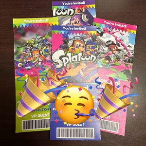 Splatoon Birthday Invitation, Printable Birthday Party Invitations ...