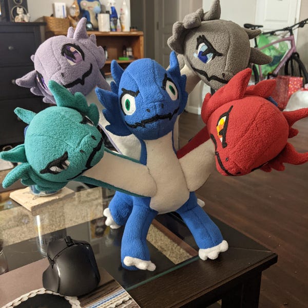 Hydra and Dragon Plush Sewing Pattern .pdf Tutorial Monster Creature ...