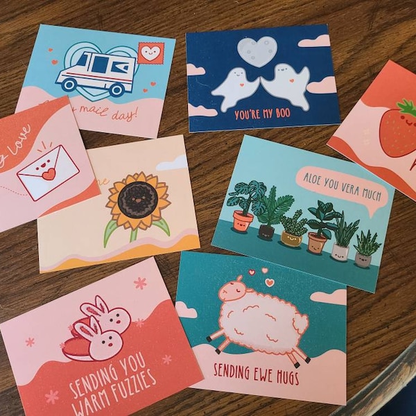 Snail Mail Notecard Set of 8 | Cute Letter Notes | Love Post Office ...