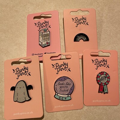 Sparkle Ghost Enamel Pin Punky Pins // Pin Badge, Badges, Funny Pins ...